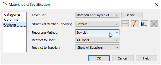 Creating a Cut or Buy List of Framing Materials