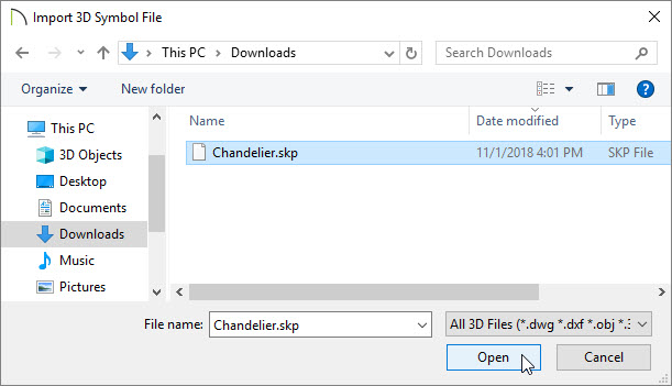 Locating and Importing 3D Symbols
