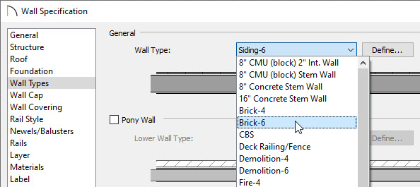 Changing an Existing Wall's Type