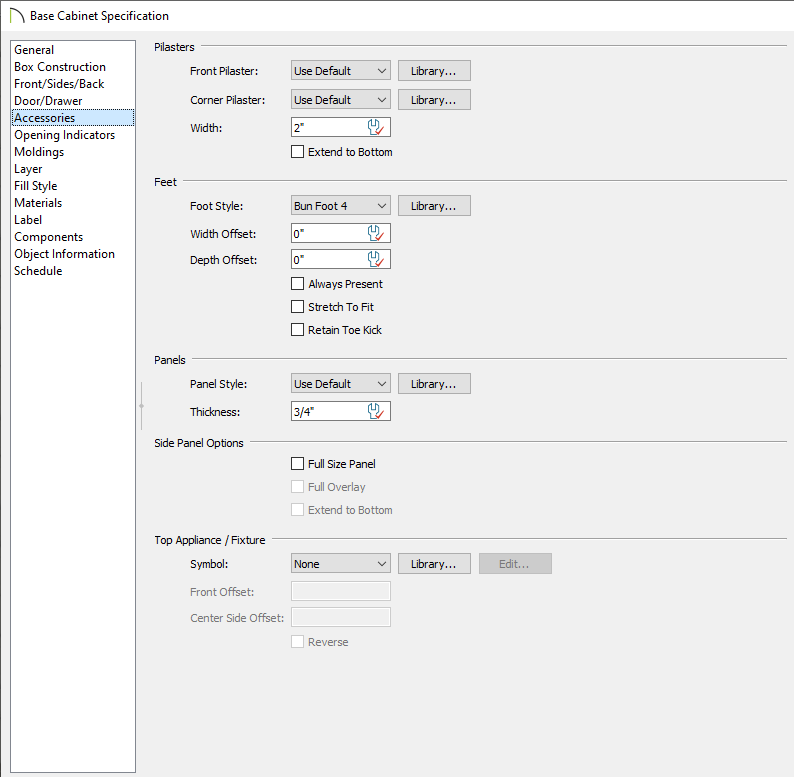 Creating a Custom Cabinet and Adding it to the Library