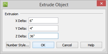 Using the Extrude Object Edit Tool