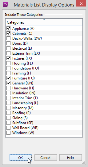 Creating a Materials List for an Event
