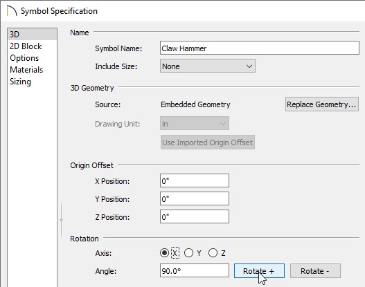 Editing a Symbol's Rotation