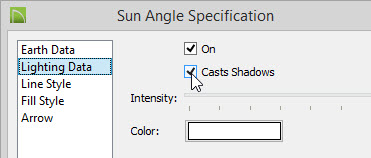 Displaying a Structure's Shadow in Floor Plan View
