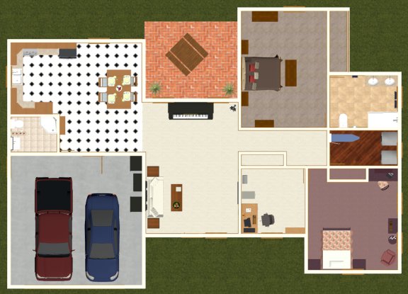 Creating a Floor Plan with Colors and Patterns