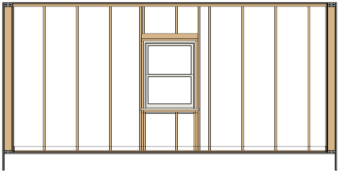 Creating an Elevation View of Wall Framing